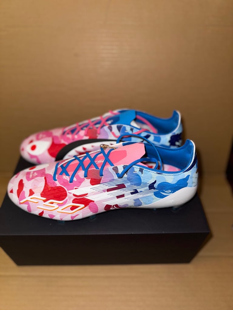 Adidas Originals x Bape F50 Elite Firm Ground Boots Clear Pink UK9 - IN ...