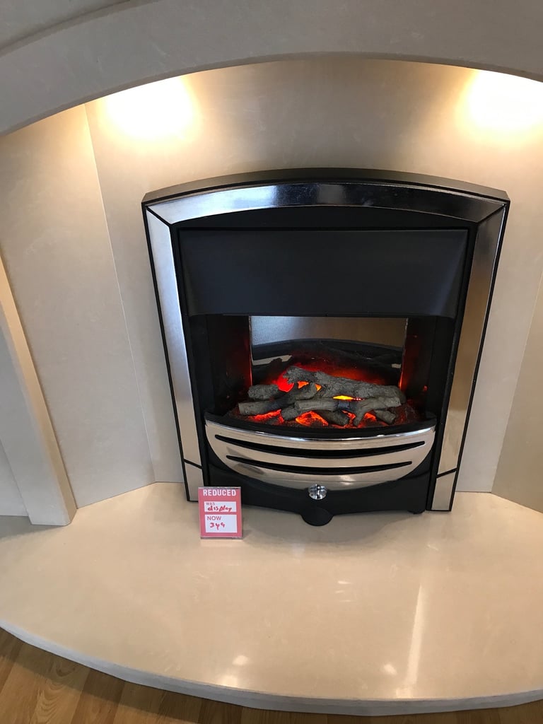 Cast iron silver/black remote electric fire | in Bootle, Merseyside ...