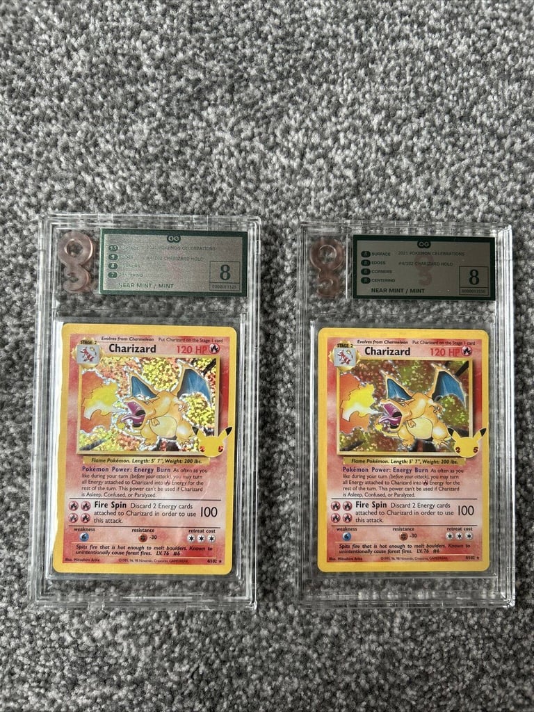 Charizard Psa Slabs Base Set Evolutions 25th Celebrations Graded ...