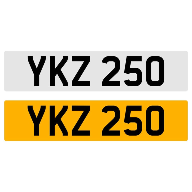 YKZ 950 NUMBER PLATE REGISTRATION NUMBERPLATE CHERISHED DATELESS ...
