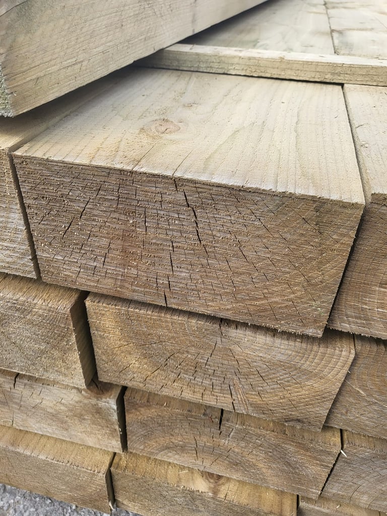 Garden Railway Sleepers 10x5 Pressure Treated 8ft LARGE Garden DIY | in ...