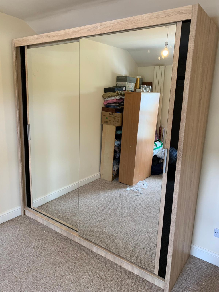 2 DOOR SLIDING WARDROBE WITH FULL MIRROR -' 3 DOOR WARDROBE 250 CM WIDE ...