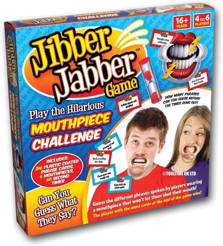 Jibber Jabber Funny Family Board Game Speak Talk Out Loud With ...