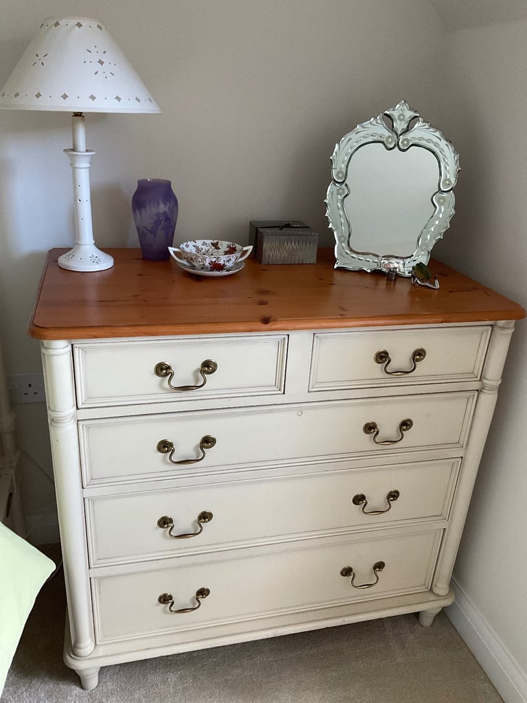 Original Laura Ashley Clifton Solid Wood Chest of Drawers / Sideboard ...
