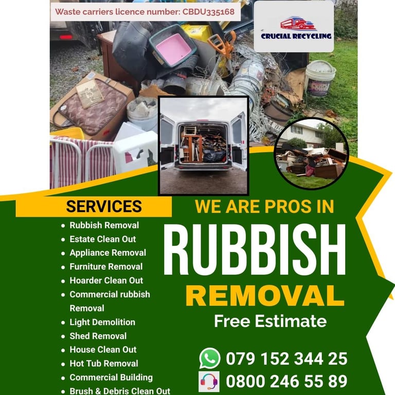 07915234.425House Clearances Rubbish Collections/Junk/Trash /Garden/Shed Fridge/skip/Waste ...