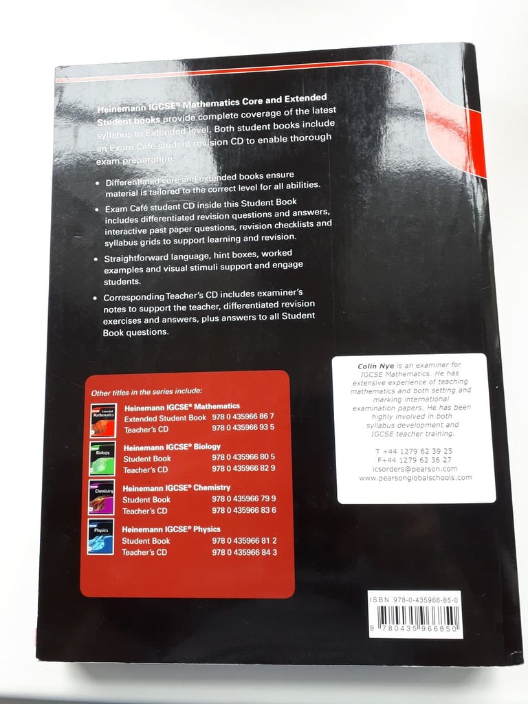 Heinemann IGCSE Core Mathematics Student Book with Exam Cafe CD by ...