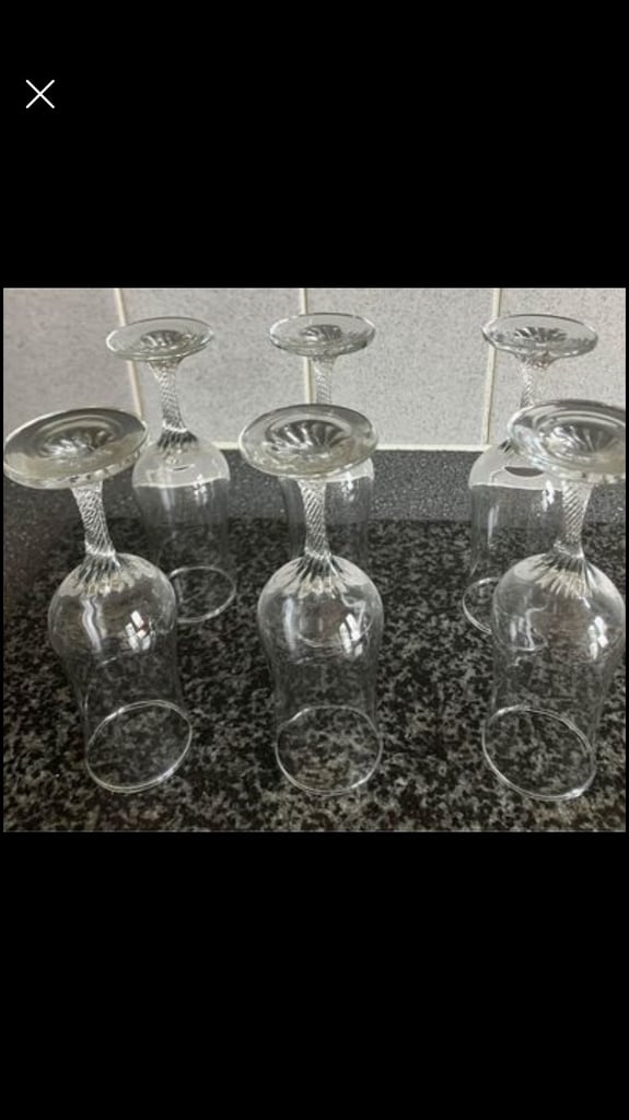 Set of 6 Small Crystal Champagne Flutes | in Mossley Hill, Merseyside ...