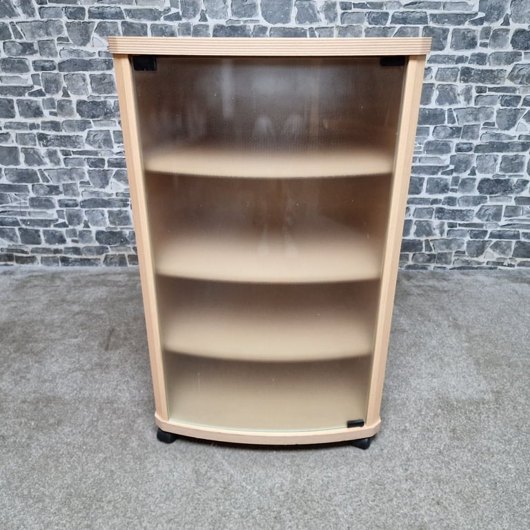 Beech TV or Hi-Fi Unit with Frosted Glass Door | in Bearsden, Glasgow | Gumtree