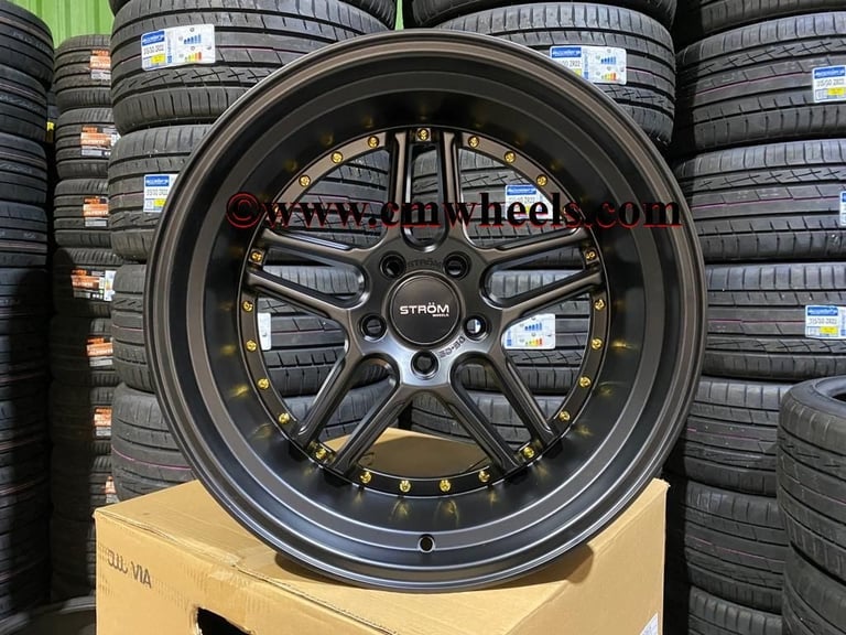 18" Inch Strom DS05 Drift Wheels 5x114.3 Nissan silvia skyline RX7 MX5 ...