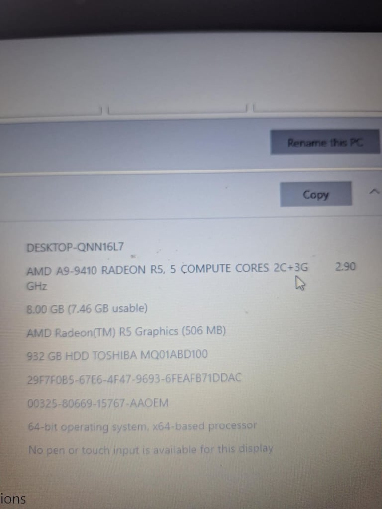 Acer AMD A9(7th gen)+AMD Radeon R5 Graphics,1tb hdd,8gb ram laptop | in ...