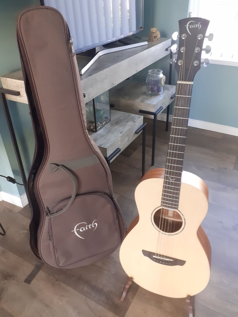 Faith Mercury parlour acoustic guitar stunning condition comes with ...