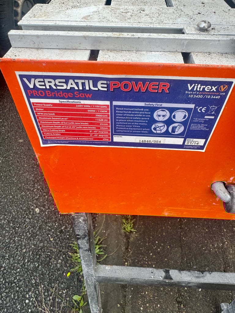 vitrex pro 900 bridge saw versatile power wet tile cutting machine | in ...