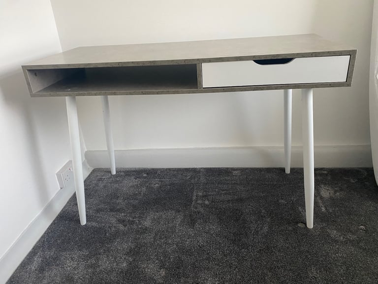 Small desk / dressing table with drawer White & grey | in St Helens ...