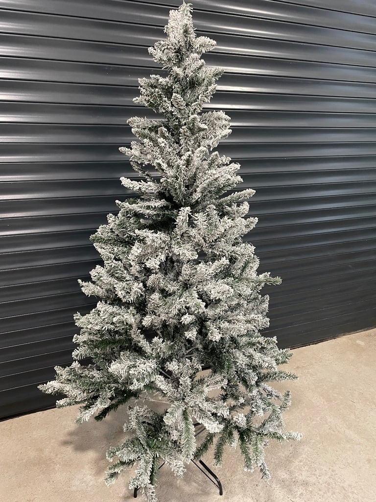 Next 6ft Snowy Spruce Christmas Tree with base surround skirt and ...