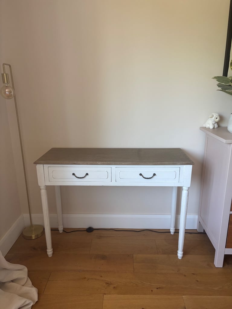 Wooden console table hall drawers desk study white and wood | in ...