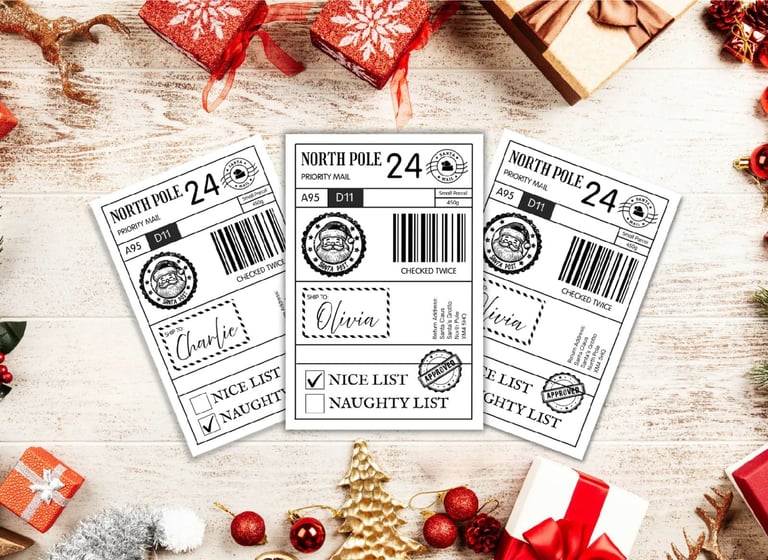 Christmas Nice List/Naughty List Santa labels | in Darlington, County ...
