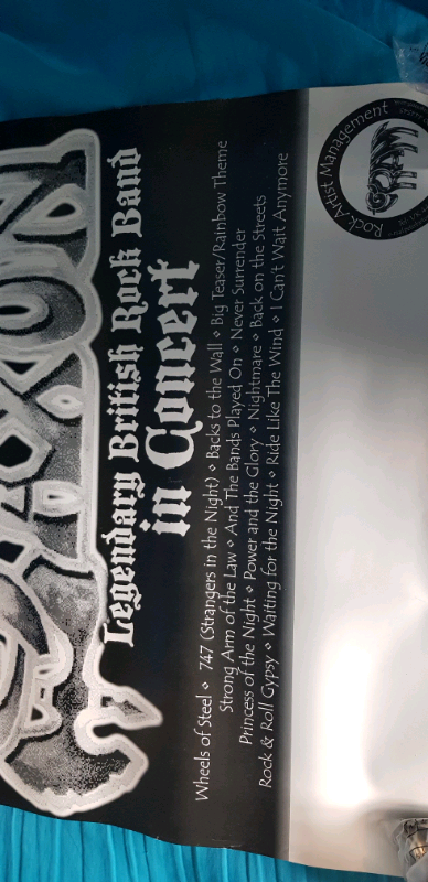 Poster .monsters of rock original tour Saxon 2 founder members offerso ...