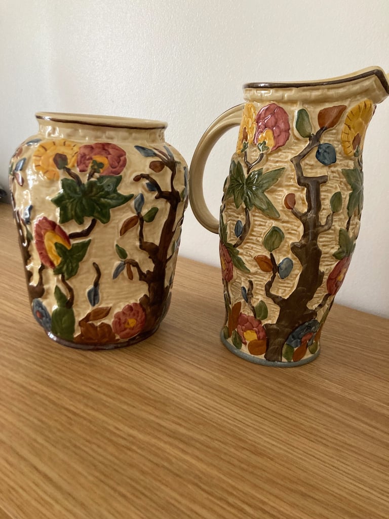 1940 Antique HJ Wood Indian Tree Pattern Jug & Vase 579 England | in ...