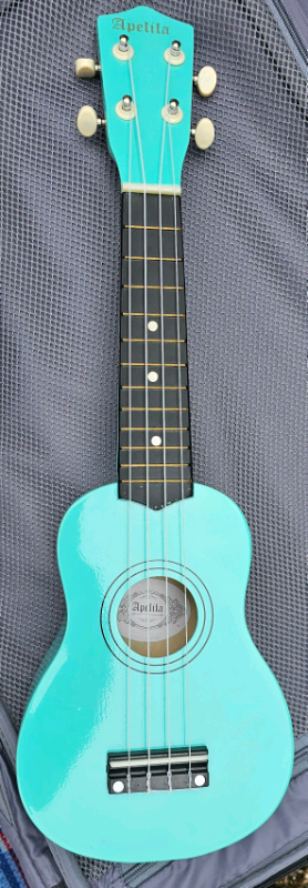 Apelila 21" Acoustic Ukulele Turquoise Sea-Foam Color With Soft Case ...