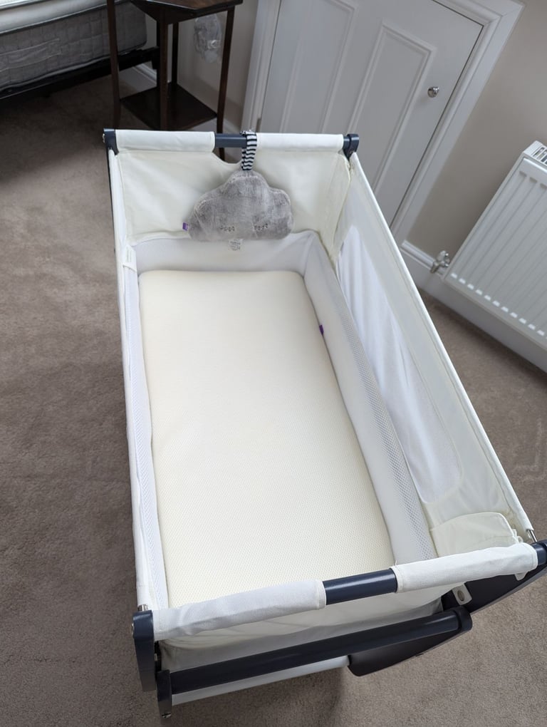 Snuzpod next to me baby cot bed - dark blue with mattress | in Whitley ...