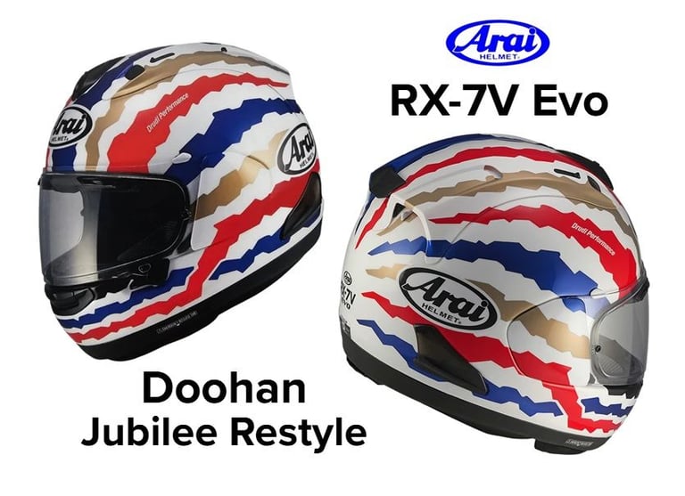 #ARAI RX-7V EVO - MOTORCYCLE HELMET - MICK #DOOHAN JUBILEE RESTYLE ...