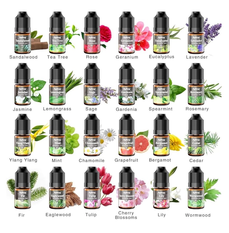 Essential Oils Set, 24 Scents Pure Fragrance Oils for Candle & Soap Making, Long Lasting | in ...