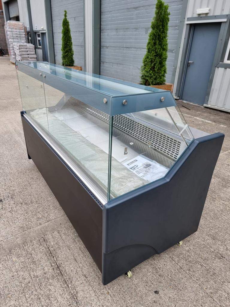 2m Meat Display Serve Over Display Cold Counter Commercial Fridge Deli ...