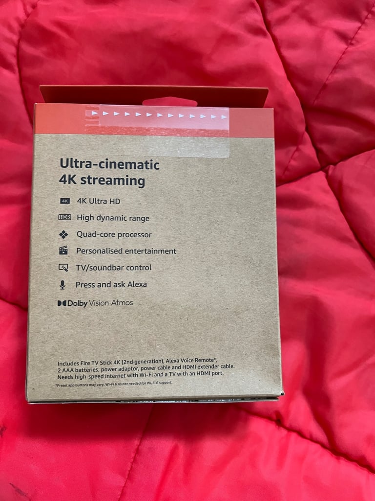 Amazon Fire TV Stick 4K. It supports ultra-cinematic 4K streaming with ...