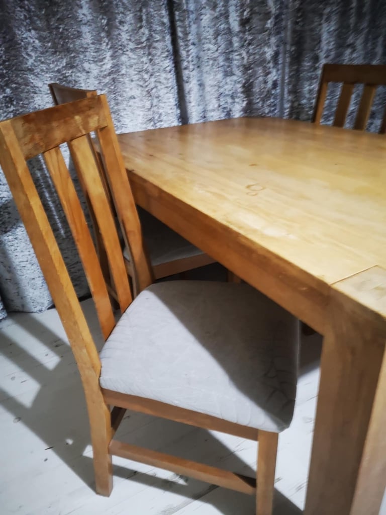 Heavy solid oak table and chairs | in Norwich, Norfolk | Gumtree