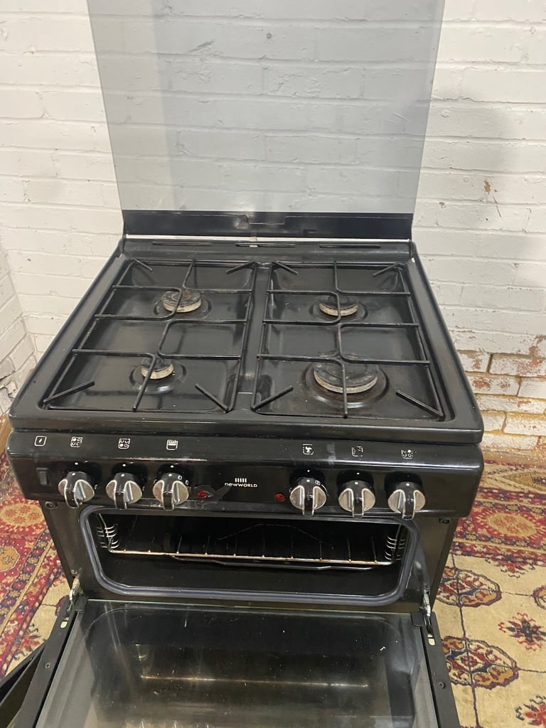 New World Black 60CM Gas Cooker With Oven/Grill For Sale | in Bow ...