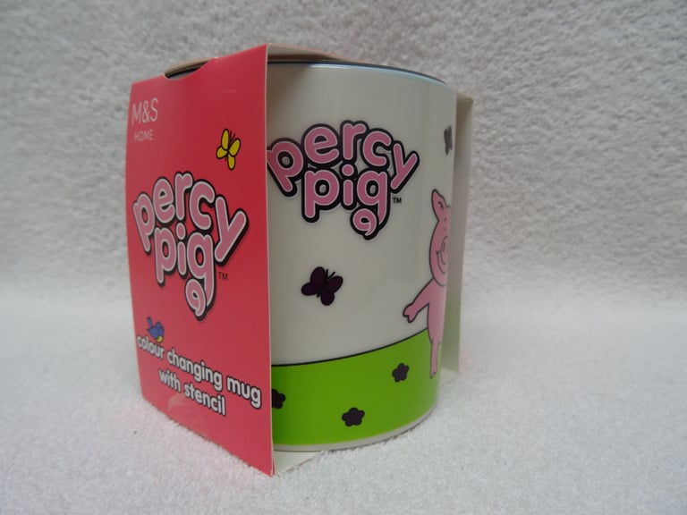 Percy Pig Colour Changing Mug with Stencil, Brand New | in Derriford ...