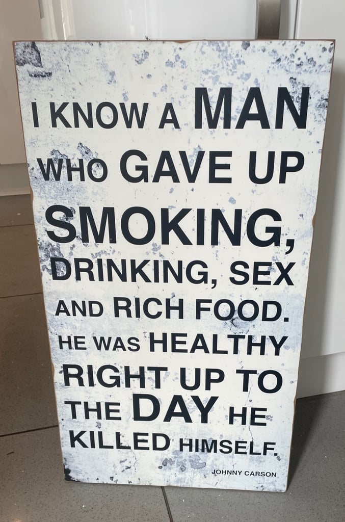 Johnny Carson famous quote wooden wall art | in Richmond, London | Gumtree