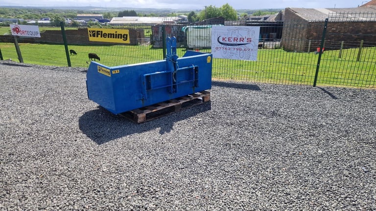 Tractor three point linkage fleming 5ft tipping transport box link box ...