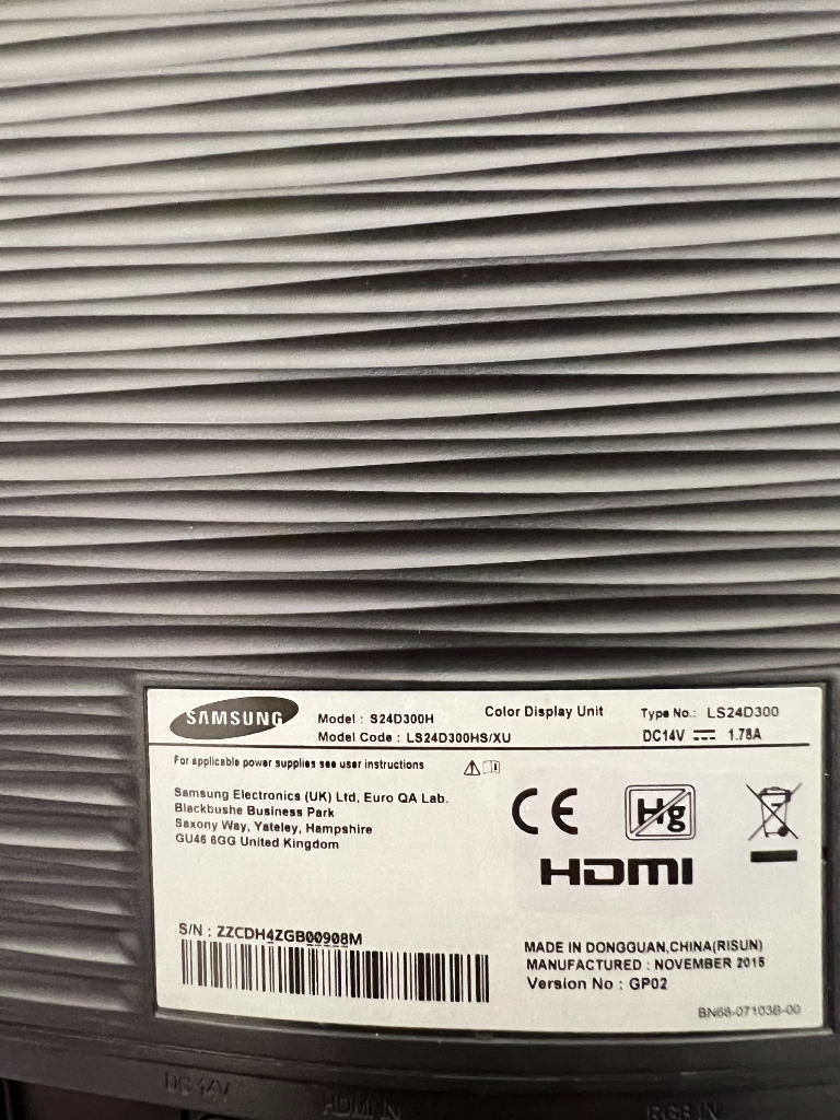 Samsung 24" External Display Computer Monitor Screen PC / MAC HD HDMI ...