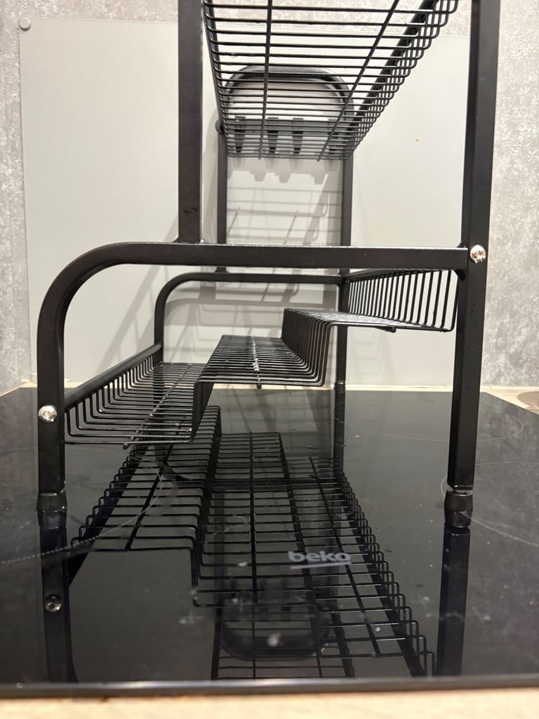 Large multi layered spice rack with adjustable feet and hooks for ...