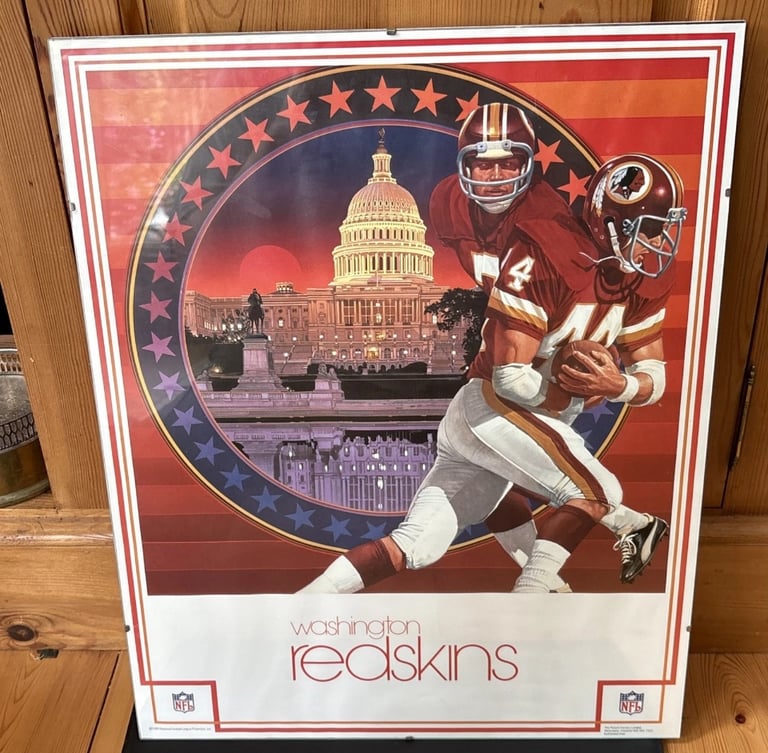 Washington Redskins Framed 1980's Vintage American Football NFL Team ...
