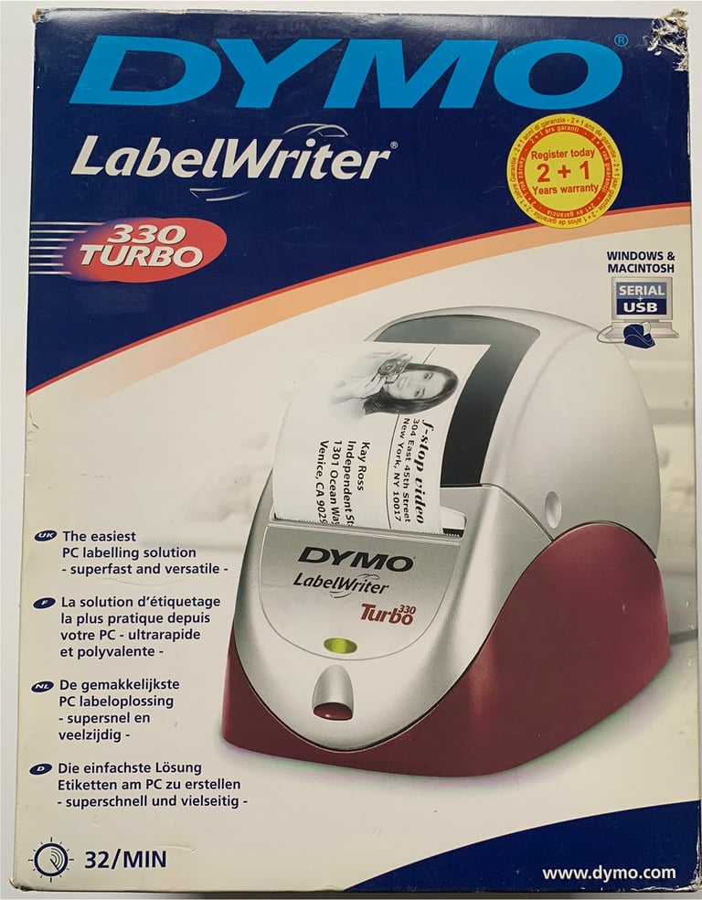 Dymo 330 Turbo Label Writer Boxed, unused | in Rotherham, South ...