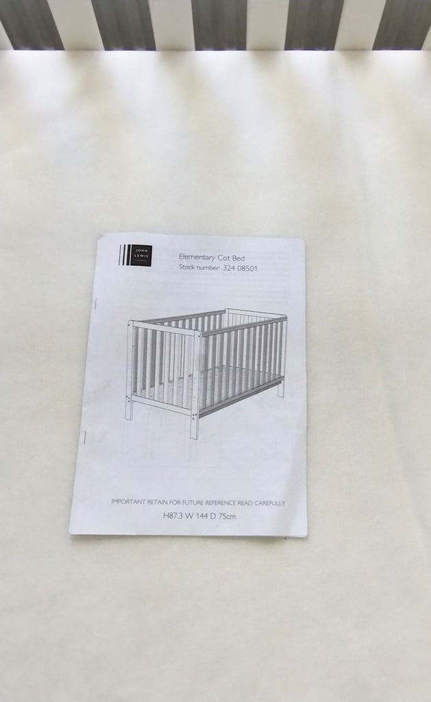 John Lewis Cot Bed | in Cottingham, East Yorkshire | Gumtree