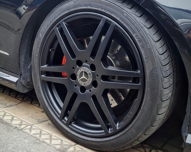 R288BS Swap MERCEDES E CLASS S212 W212 4X 18'' GENUINE AMG SATIN BLACK ...