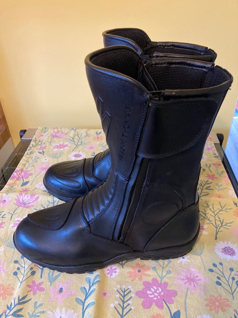 SOLD. Frank Thomas Tempest Ride Motorcycle Boots, Black Leather, Size ...