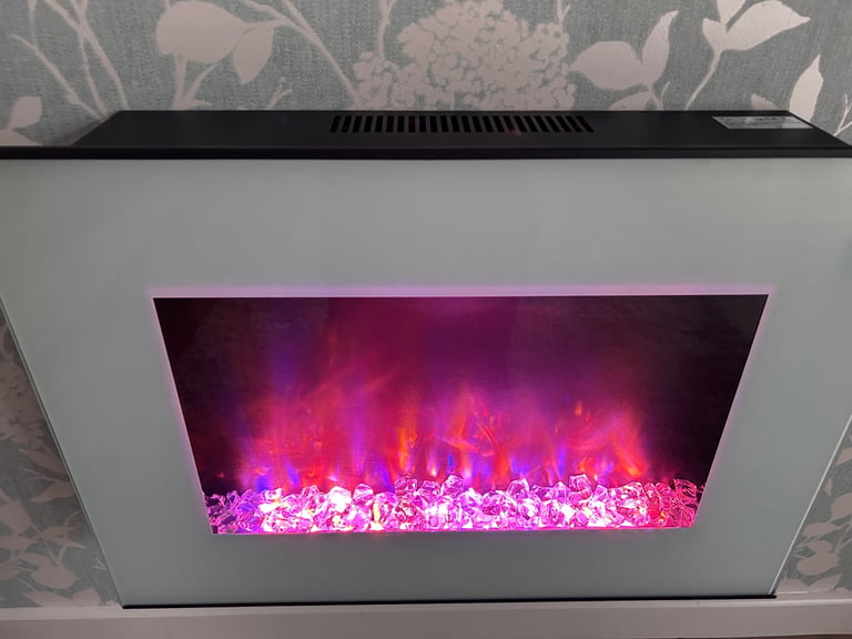 Electric Fire Wall Hung 1600-1900W flame effect with remote control ...