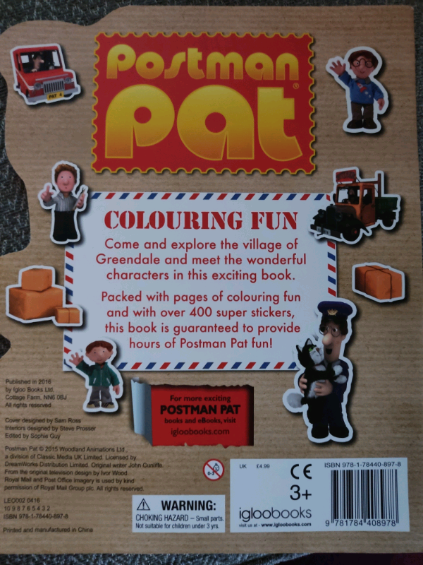 Postman Pat Colouring Fun with over 400 stickers Brand New | in Blaydon ...