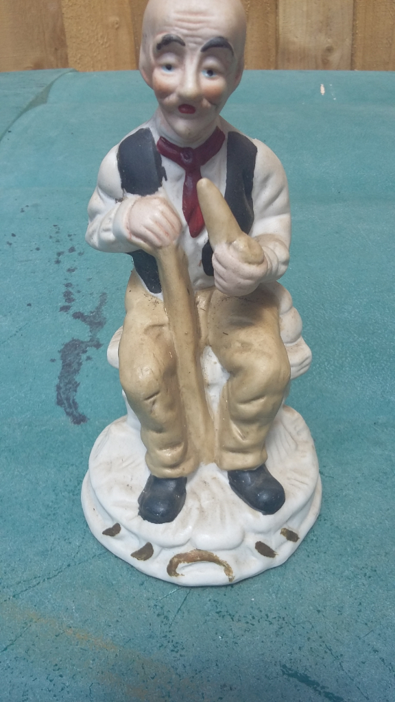 Bald Old Man smoking a pipe Statue | in Plymouth, Devon | Gumtree