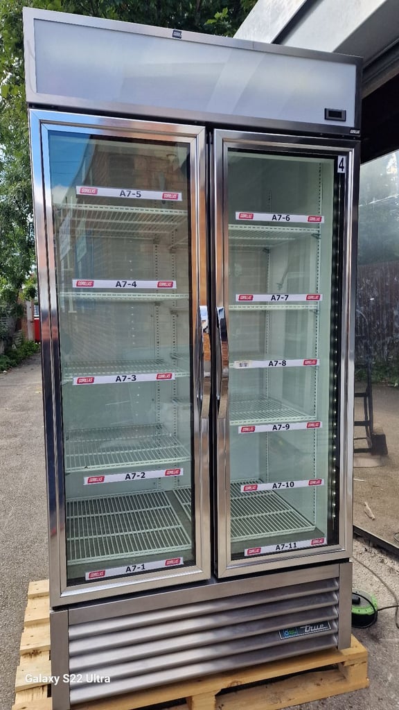 TRUE 991 LITRES COMMERCIAL DOUBLE DOORS DRINKS AND FOODS DISPLAY ...
