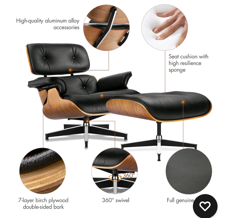 Luxury Leather Swivel Chair | in Newhaven, Edinburgh | Gumtree