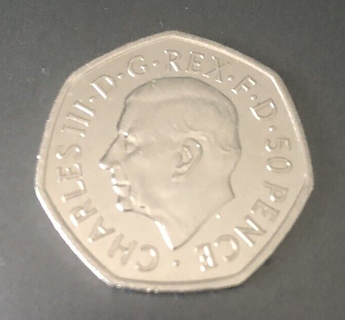 Rare King Charles III 50p coin Royal Crown New 2022 x3 | in Leicester ...
