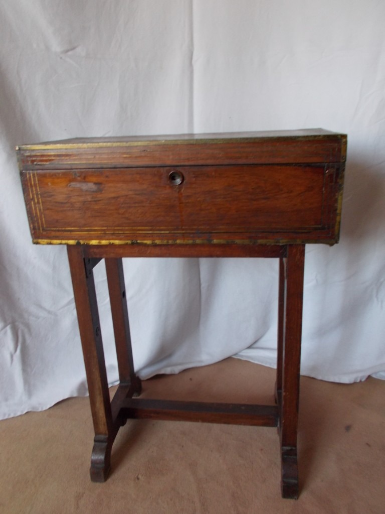Victorian Oak writing slope on stand, mini desk sewing box | in Wigton ...