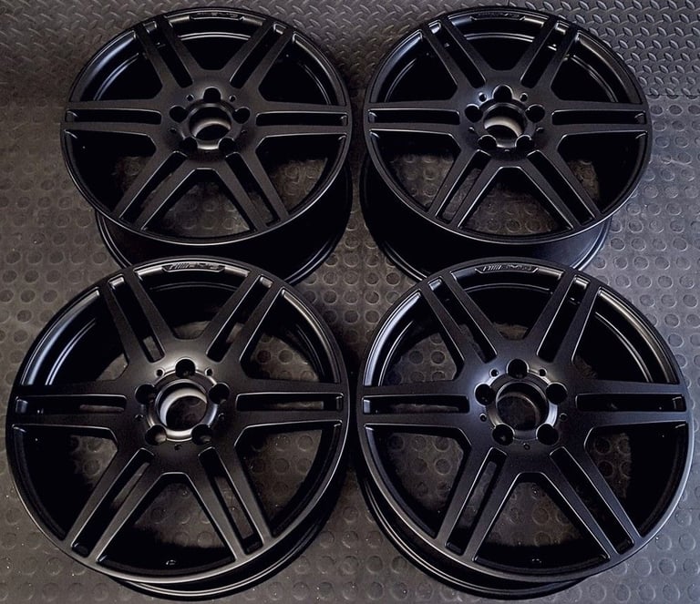 R288BS Swap MERCEDES E CLASS S212 W212 4X 18'' GENUINE AMG SATIN BLACK ...