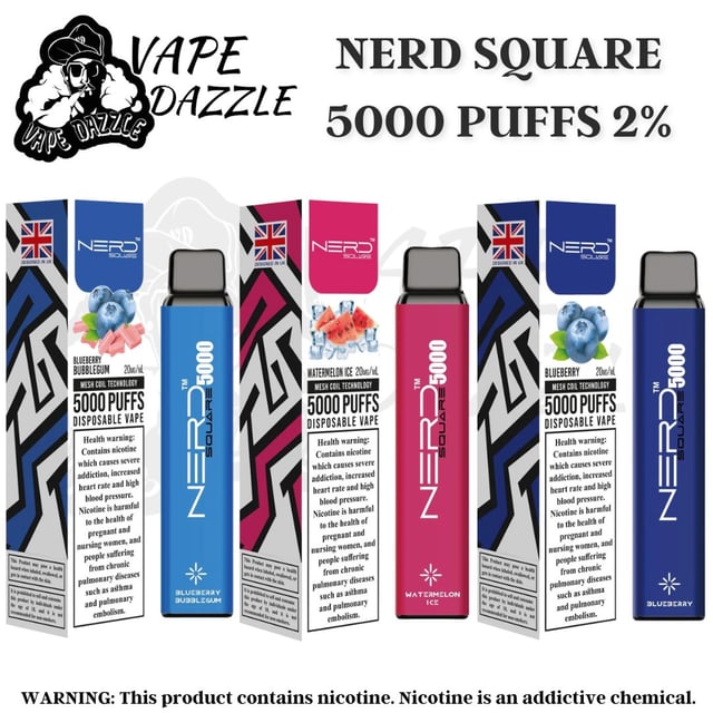 NERD SQUARE 5000 PUFFS UAE | vapdazzle