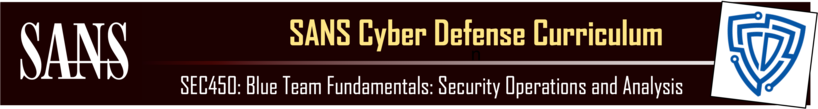 SANS SEC450: Blue Team Fundamentals: Security Operations and Analysis